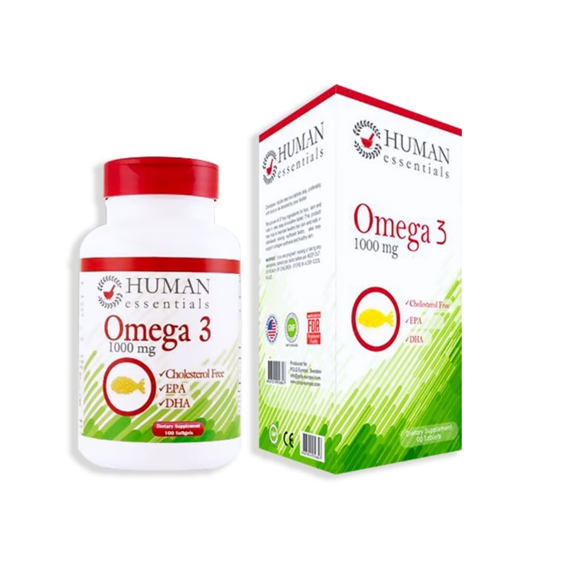 Human Essentials Omega-3 1000mg Softgel 100 – Yalladeal